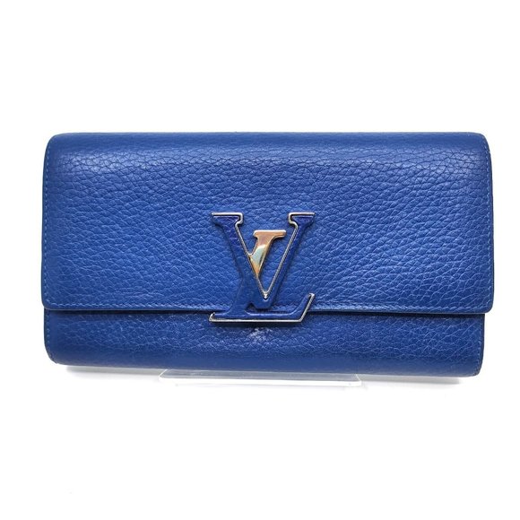 Louis Vuitton | Bags | Louis Vuitton Capucines Wallet In Royal Blue ...